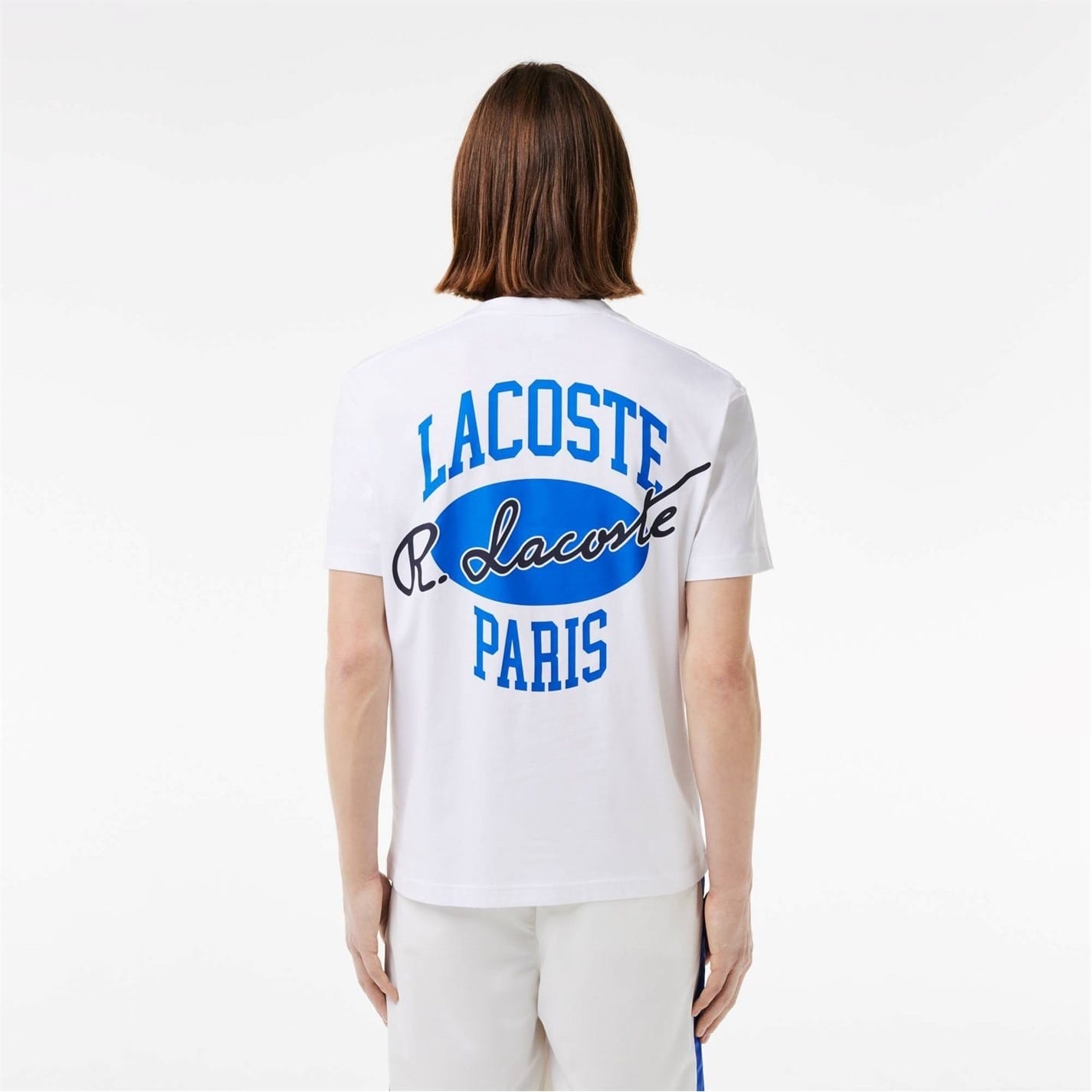 White Lacoste Print T Shirt Get The Label