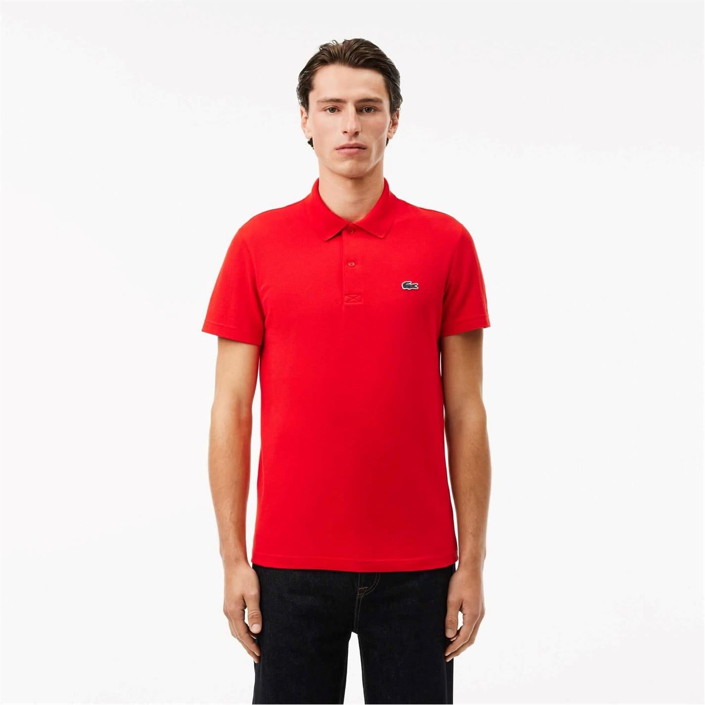 Lacoste Sports Regular Fit Short Sleeve Shirt in Red
