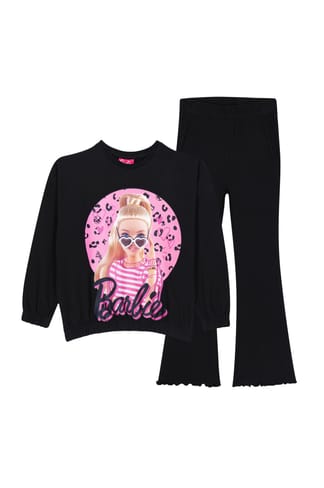Black Character Girls Barbie Sweat And Flare Set - Get The Label