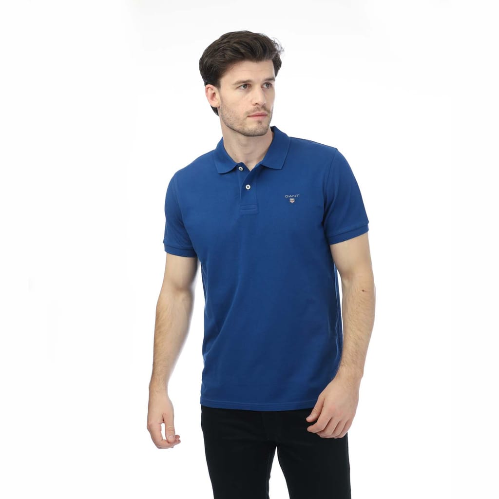Blue Gant Piqué Rugger Polo Shirt - Get The Label
