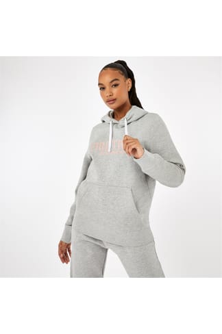 Grey Firetrap Large Logo Hoodie - Get The Label